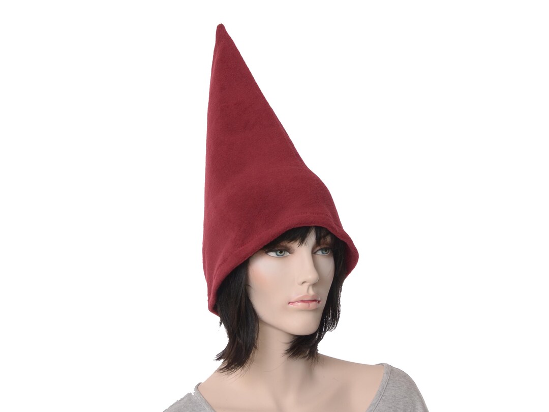 Gnome Hat Burgundy Oversized Bell Brim Cosplay Adult Men Women Garden ...