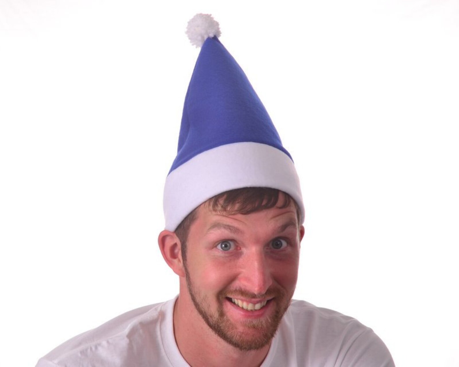 Blue Elf Hat Standing Gnome Cap Holiday Beanie Adult Cosplay | Etsy