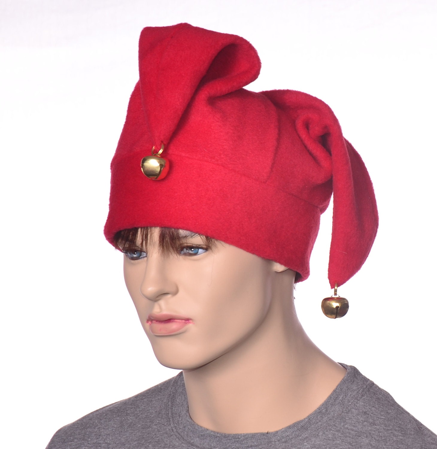 Jester Hat Red Three Pointed Joker Halloween Costume Hat With - Etsy UK