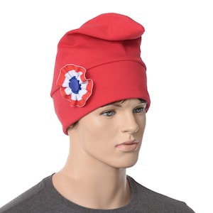 Red Cotton Phrygian Cap: Liberty Hat With Red White Blue Cockade - Etsy