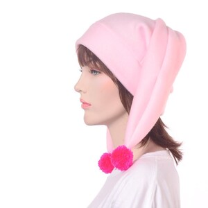 Jester Hat Pink Harlequin Hat Two Pointed Pompoms Adult Man Woman ...