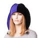 Jester Hat Black Purple Made of Fleece Harlequin Cap Two Pointed With ...
