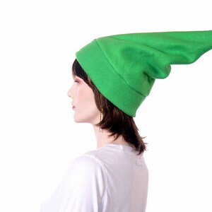 Elf Hat Green Stocking Cap Pointed Hat Bright Green Pointy - Etsy