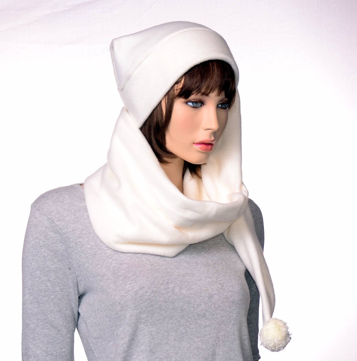 Stocking Cap Extra Long Wrap Around Scarf Hat 5 Ft Long With - Etsy