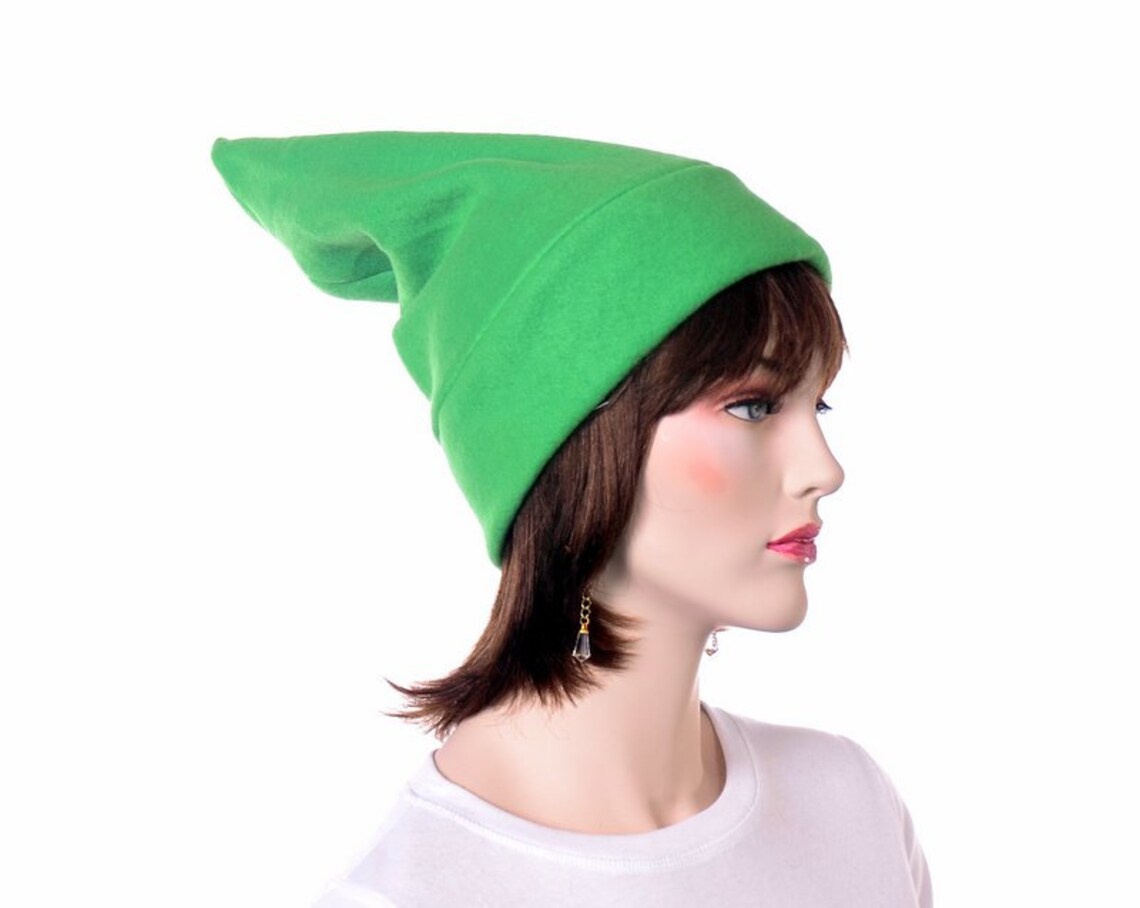 Elf Hat Green Stocking Cap Pointed Hat Bright Green Pointy | Etsy