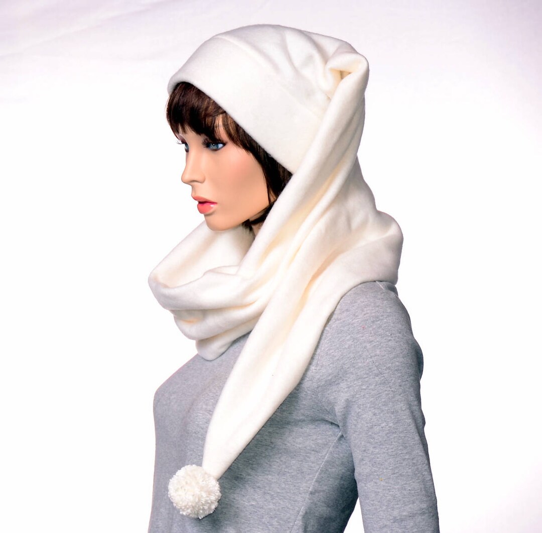 Stocking Cap Extra Long Wrap Around Scarf Hat 5 Ft Long With - Etsy