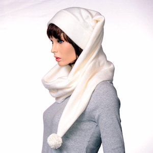 Stocking Cap Extra Long Wrap Around Scarf Hat 5 Ft Long With Pompom ...
