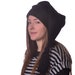 Black Stocking Cap Long Pointed Hat With Tassel Warm Winter - Etsy