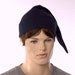 Night Cap Traditional Navy Blue Pointed Sleep Cap Cotton Unisex Adult ...