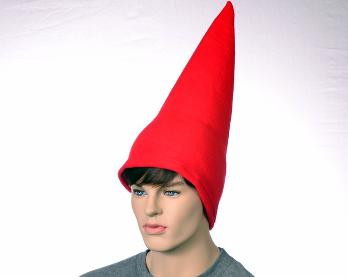 Red Gnome Hat Extra Tall Cap Fleece Men Women Tall Pointed - Etsy