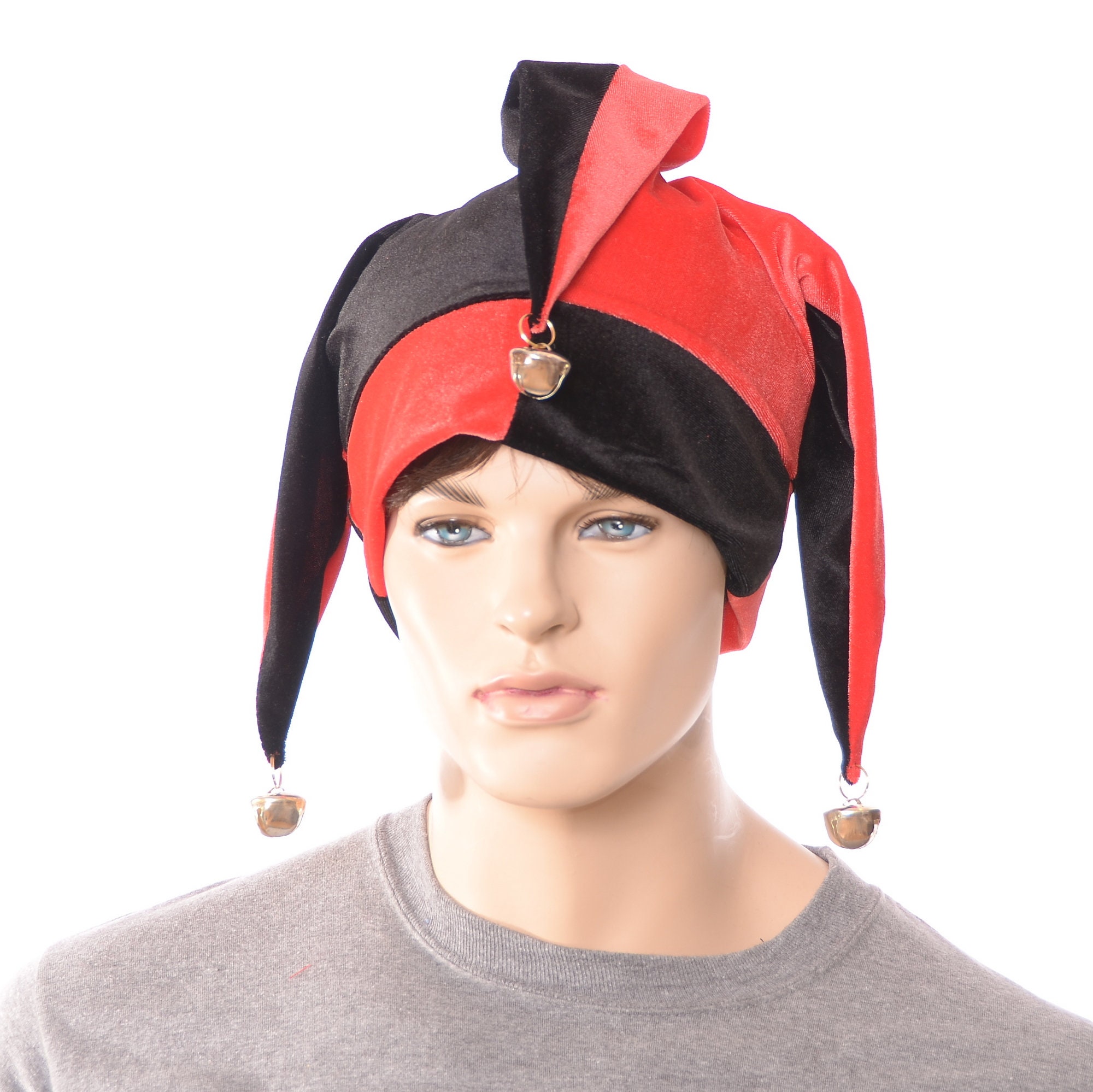Black And Red Jester Hat