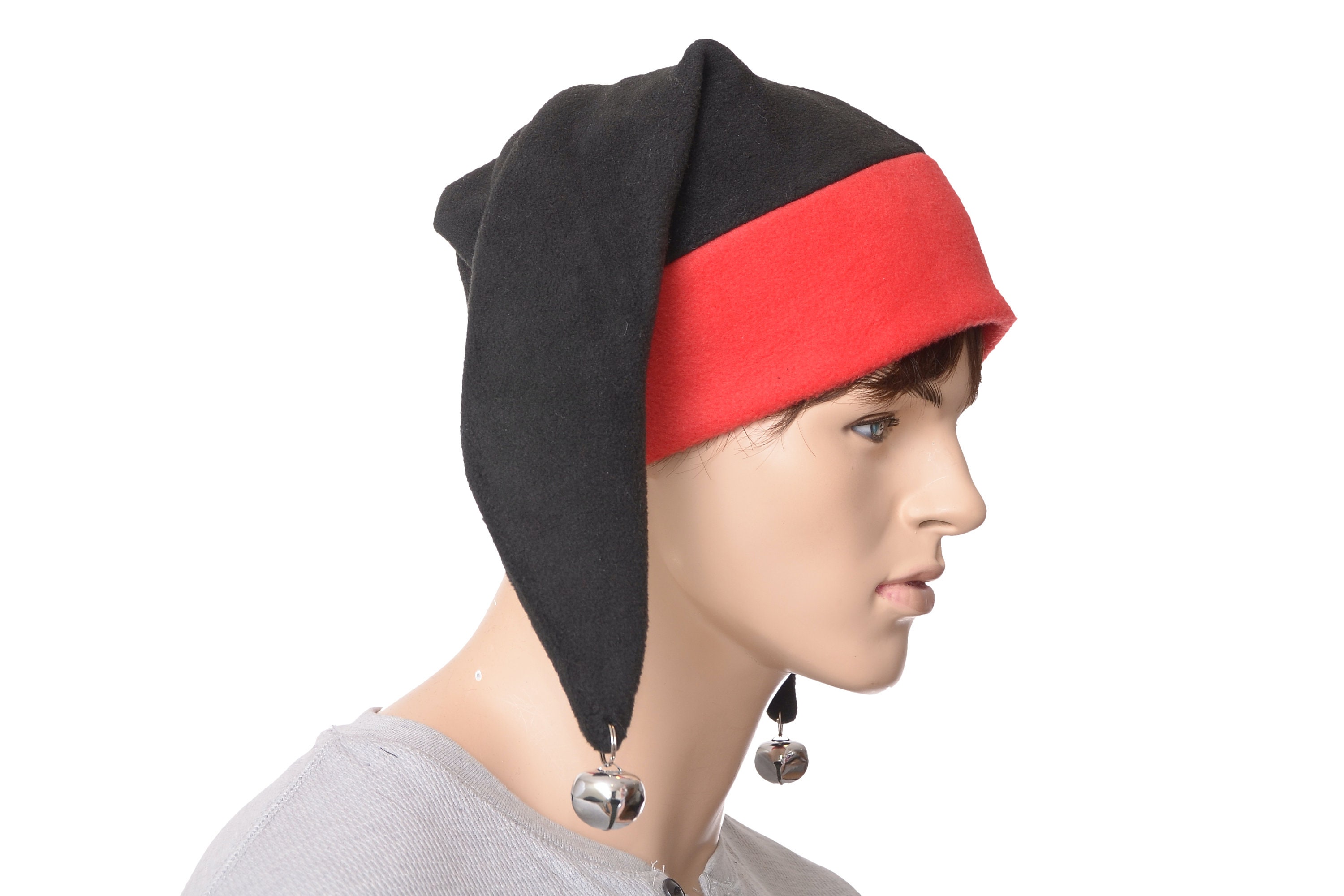 Black And Red Jester Hat
