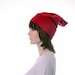 Dark Red Elf Hat Costume Fleece Beanie Hat Adult Stocking Cap - Etsy