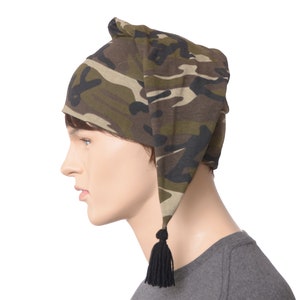 Camping Nightcap Camo Green Cotton Hat to Sleep in Night Cap With ...