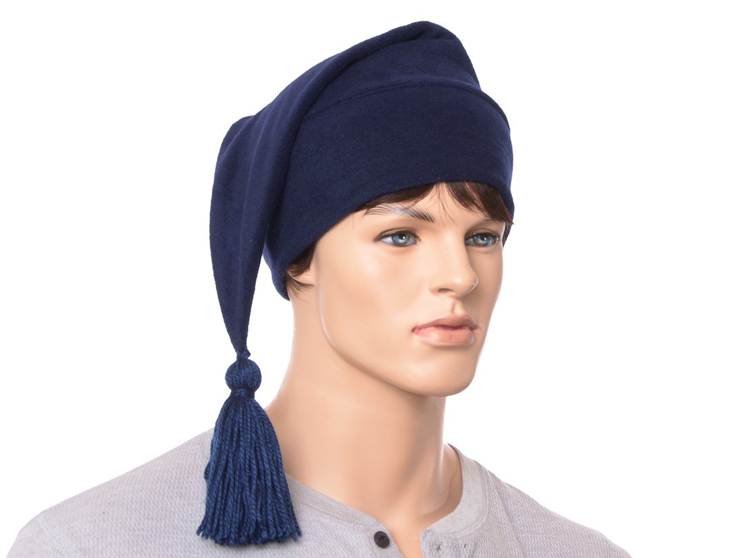 Navy Fleece Phrygian Cap: Tasseled Stocking Hat - Etsy