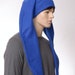 Jester Hat Extra Long Royal Blue Two Point Cap Fleece Pompom - Etsy