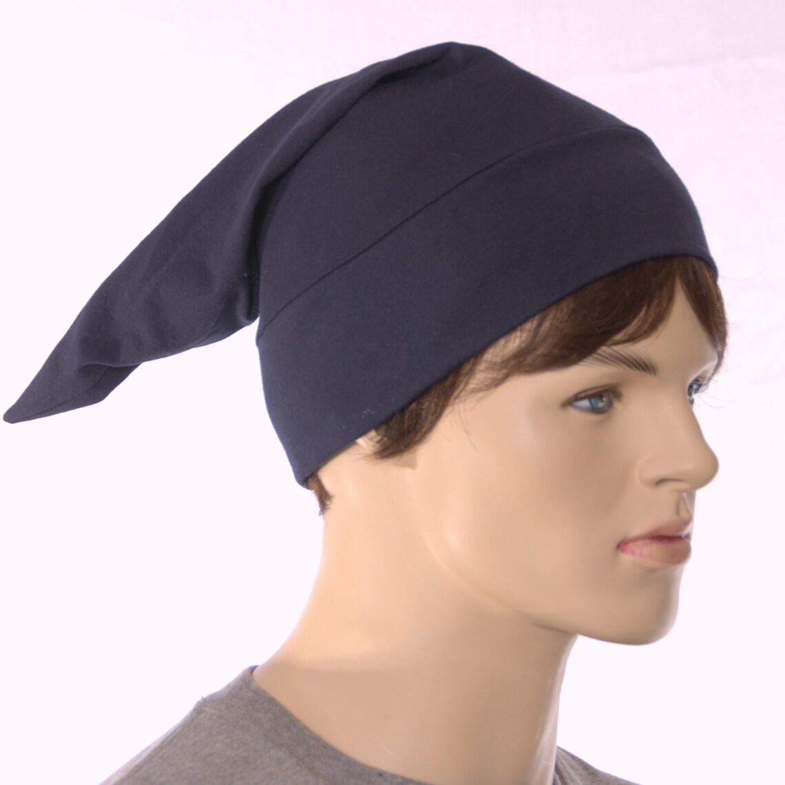 Night Cap Traditional Navy Blue Pointed Sleep Cap Cotton - Etsy
