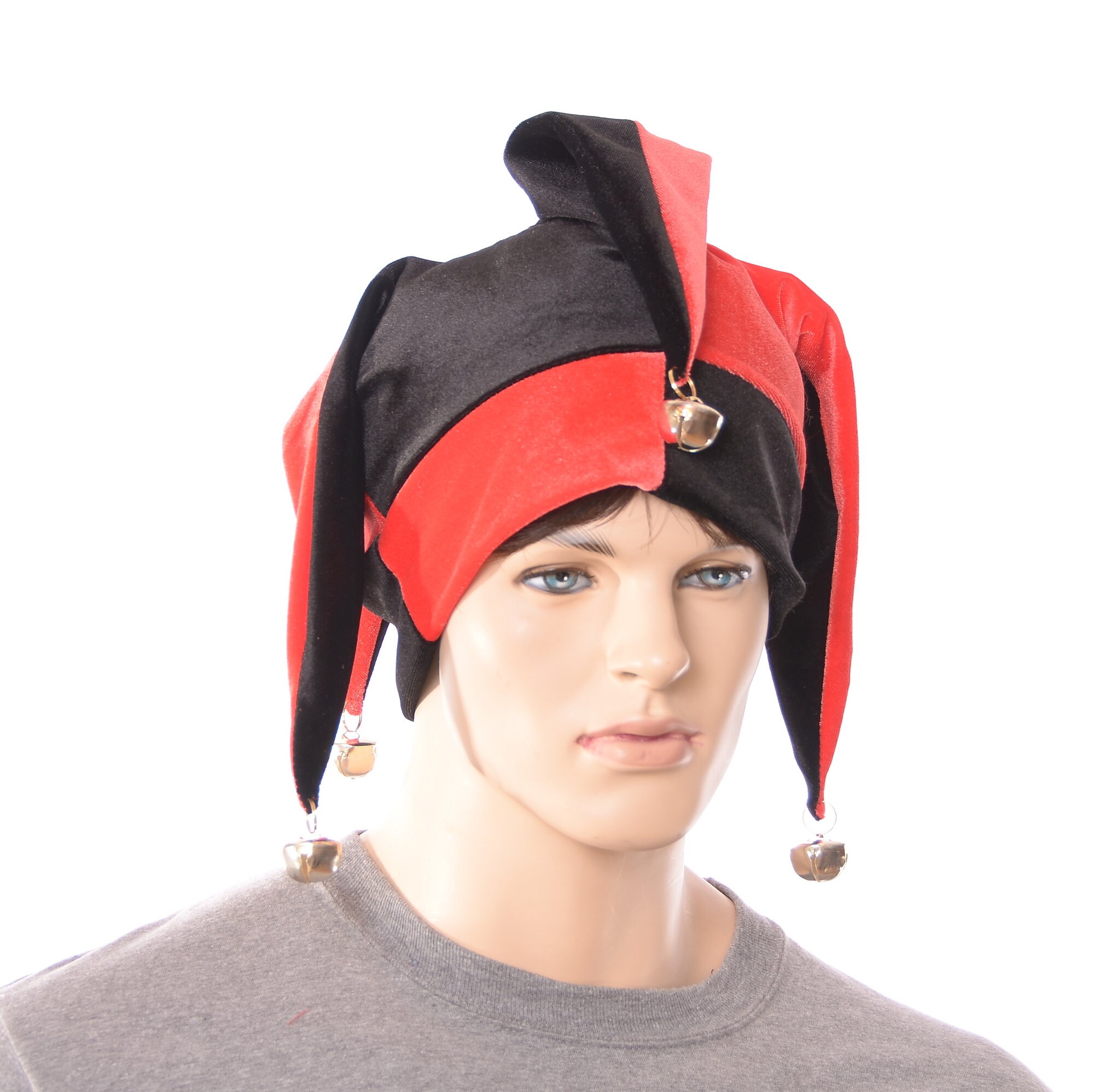 Black And Red Jester Hat