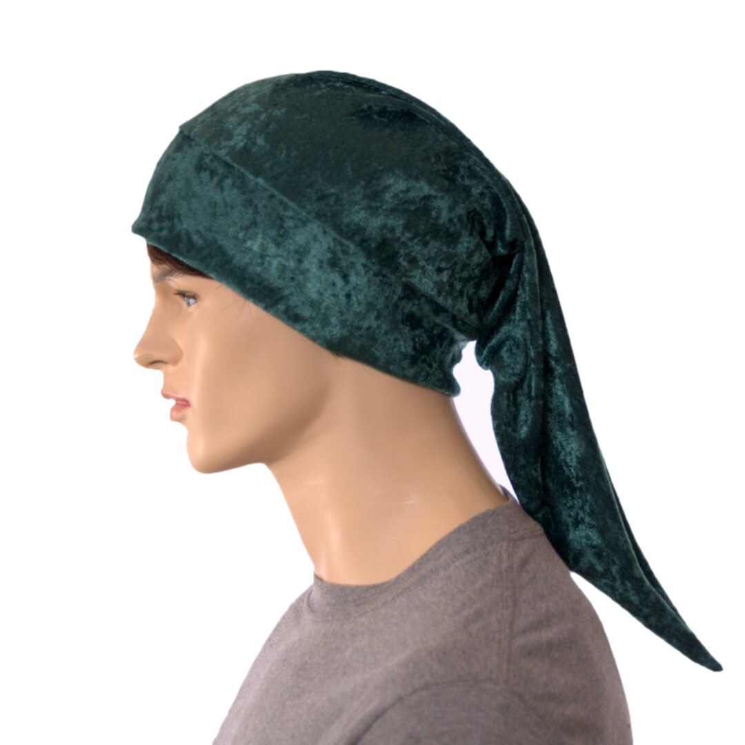 Elf Cap Green Panne Velvet Long Pointed Hat Unisex Adult Men Women ...