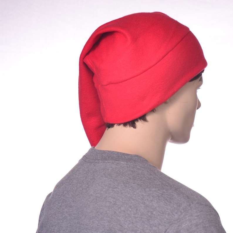 Elf Hat Stocking Cap Red Extra Long Pointed Beanie Adult Women - Etsy