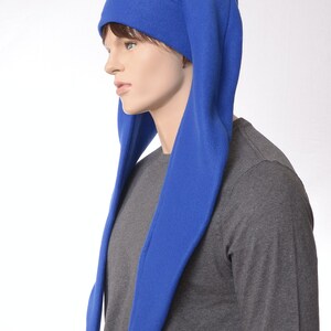 Jester Hat Extra Long Royal Blue Two Point Harlequin Cap Made of Fleece ...