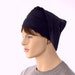 Night Cap Traditional Navy Blue Pointed Sleep Cap Cotton Unisex Adult ...