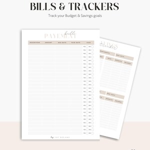 Budget Planner Printable | Financial Planner | Expense Tracker ...