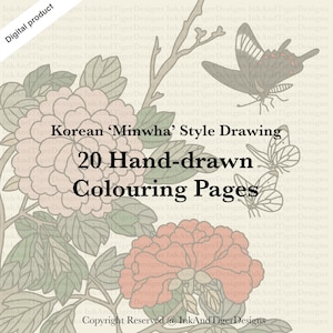 Korean Folk Art Coloring Book: 20 Minhwa Illustrations (digital ...