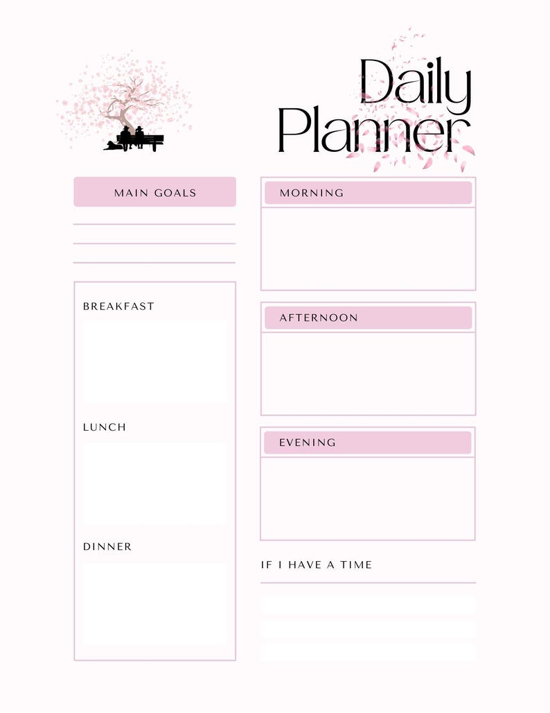 Printable Kawaii Japanese Daily Planner | Action Planner PDF | A4 ...