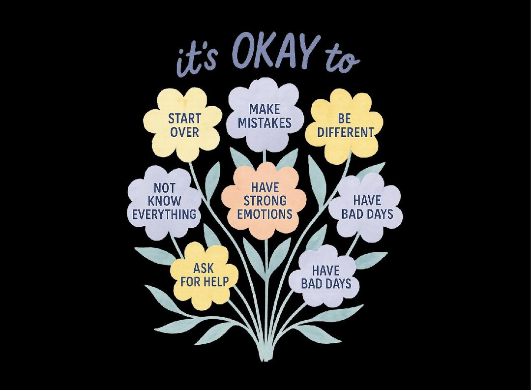 It's Okay to Boho Floral Png, Flowers Png, Motivational Png ...