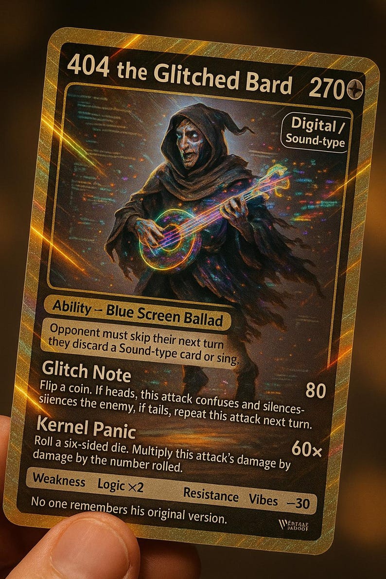 Custom Physical Pokémon-style Trading Card – Personalized Holographic ...