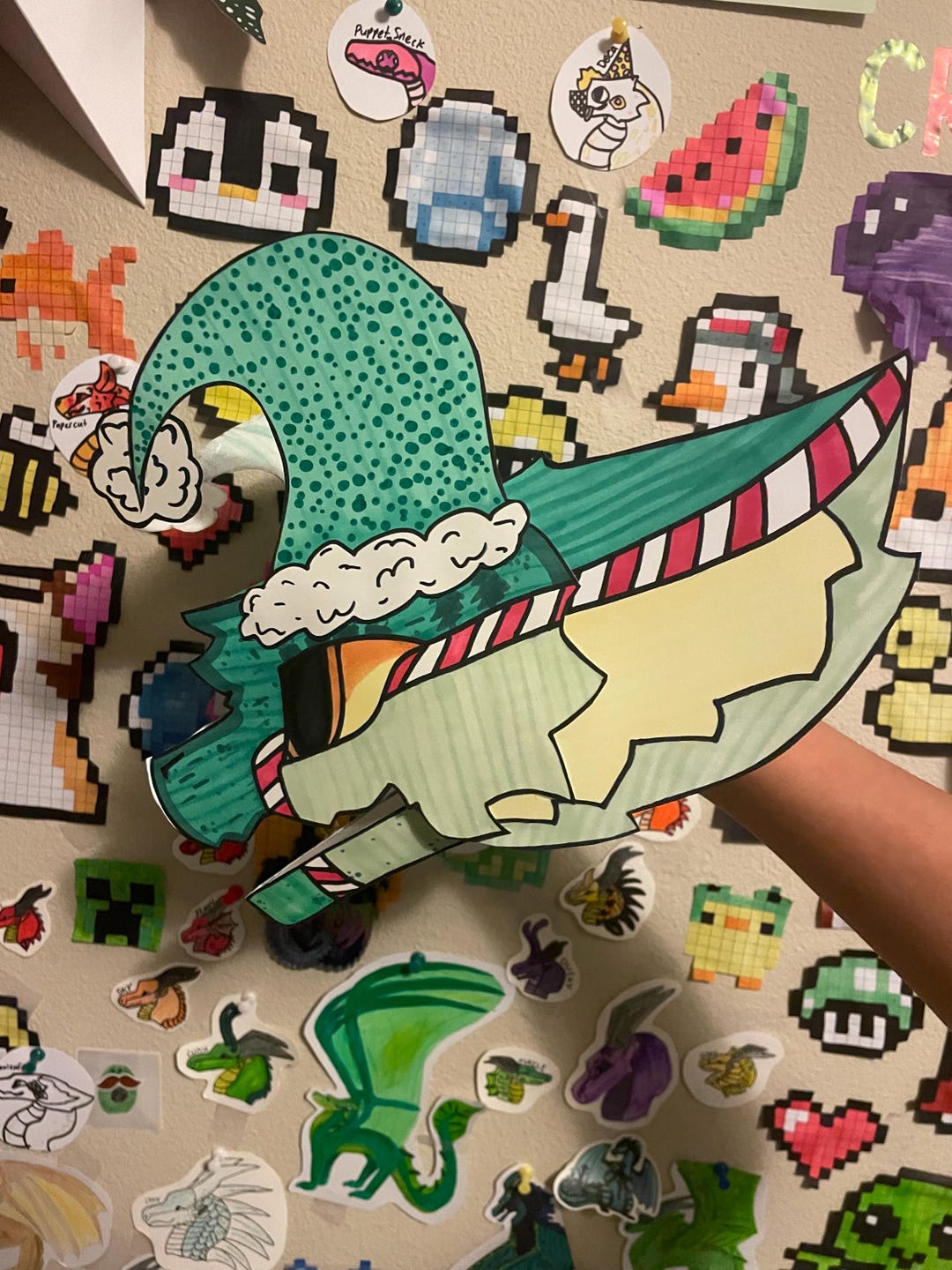 Elf/grinch Themed Dragon Puppet - Etsy