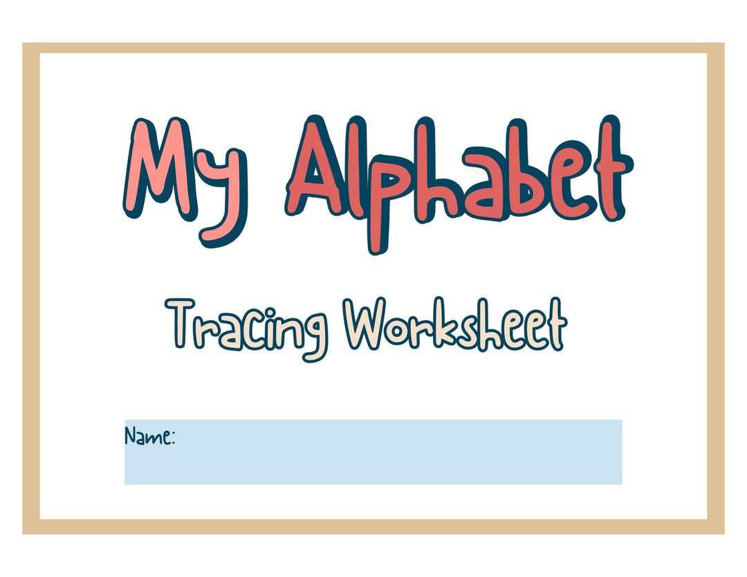 My Alphabet Tracing Workbook - Etsy