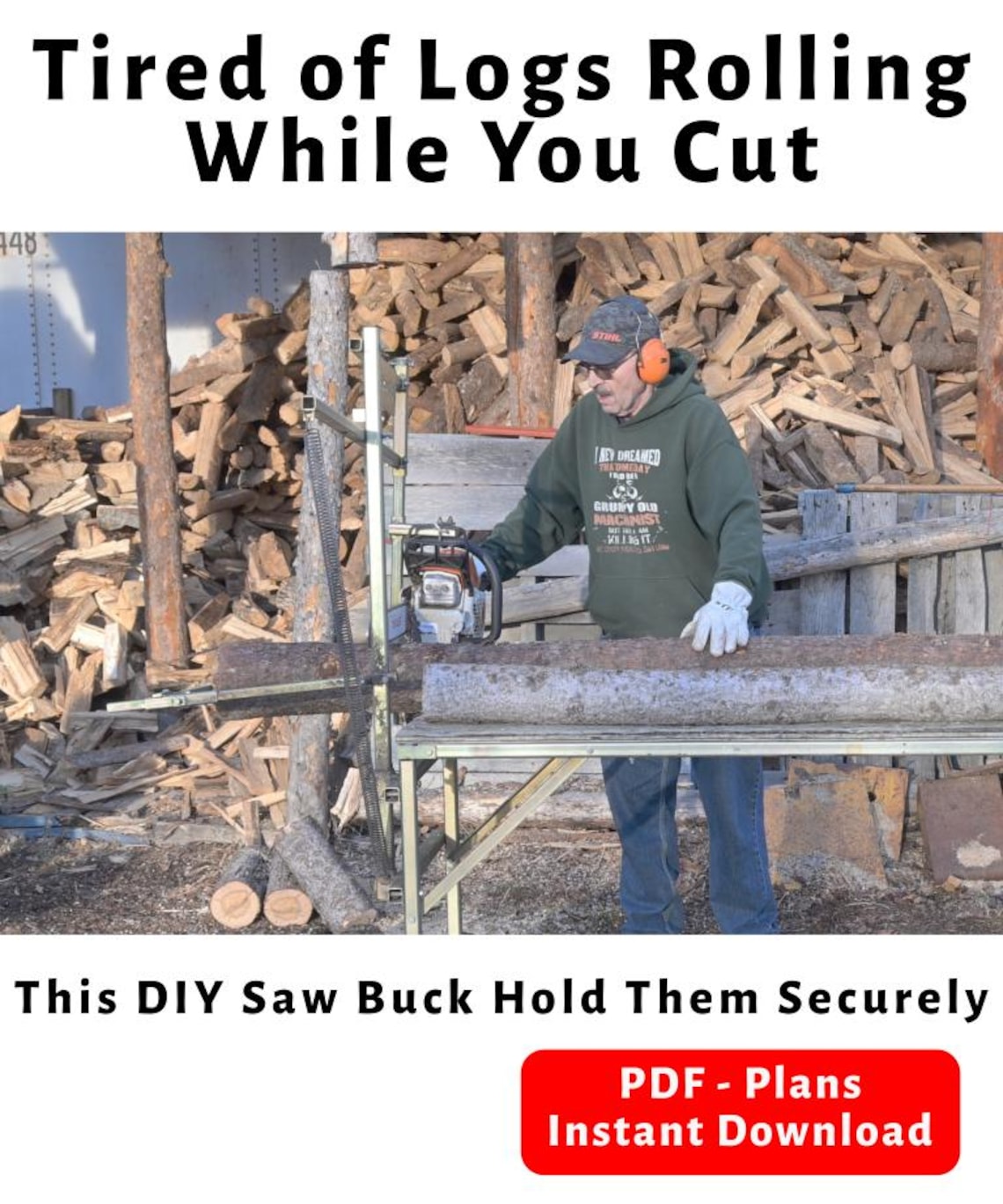 Chainsaw Firewood Processor Plans | DIY Saw Buck Build Guide (42-page ...