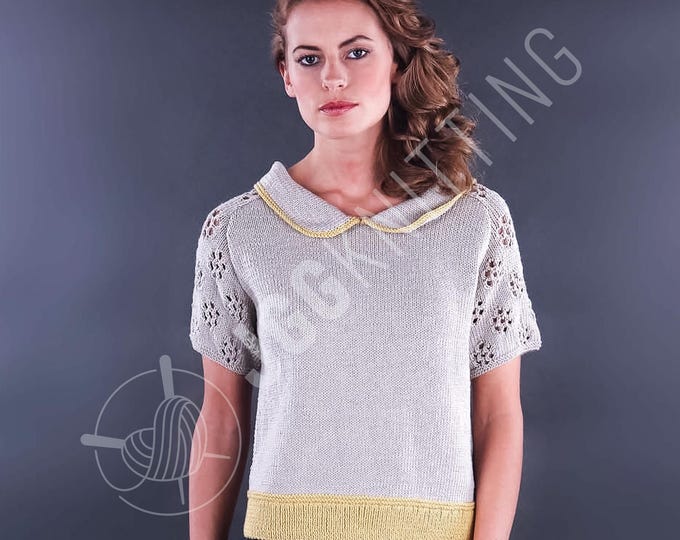 Ophelia Blouse | Lace Silk Blouse Knitting Pattern Pdf for Intermediate ...