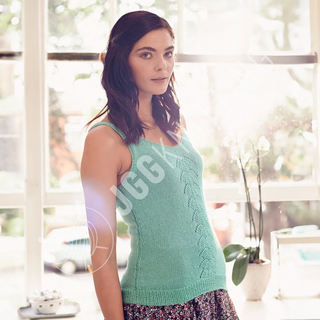 Summer Tank Top Knitting Pattern PDF | Easy Sleeveless Top for ...