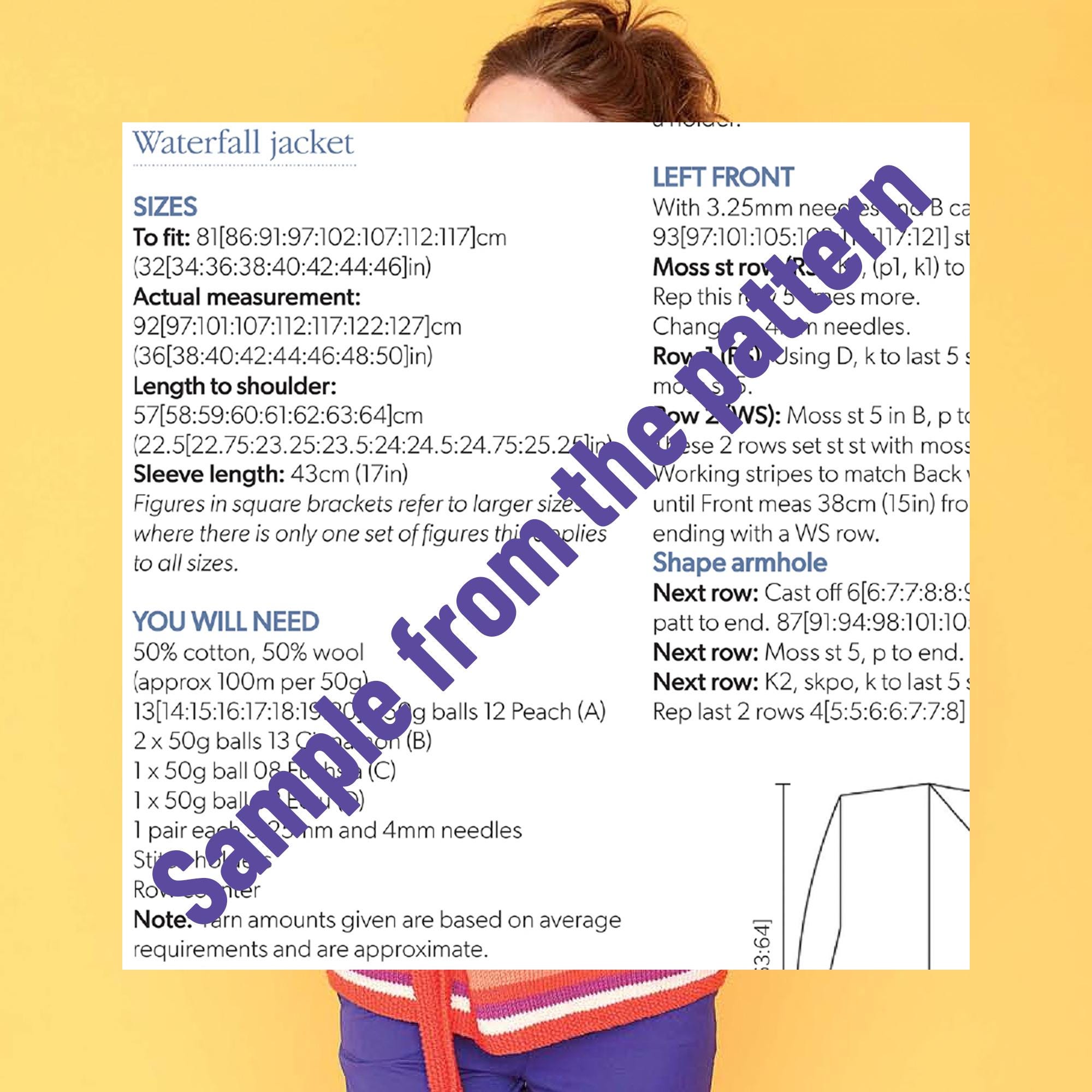 Waterfall Cardigan Knitting Pattern PDF | Lightweight Women's Jacket ...