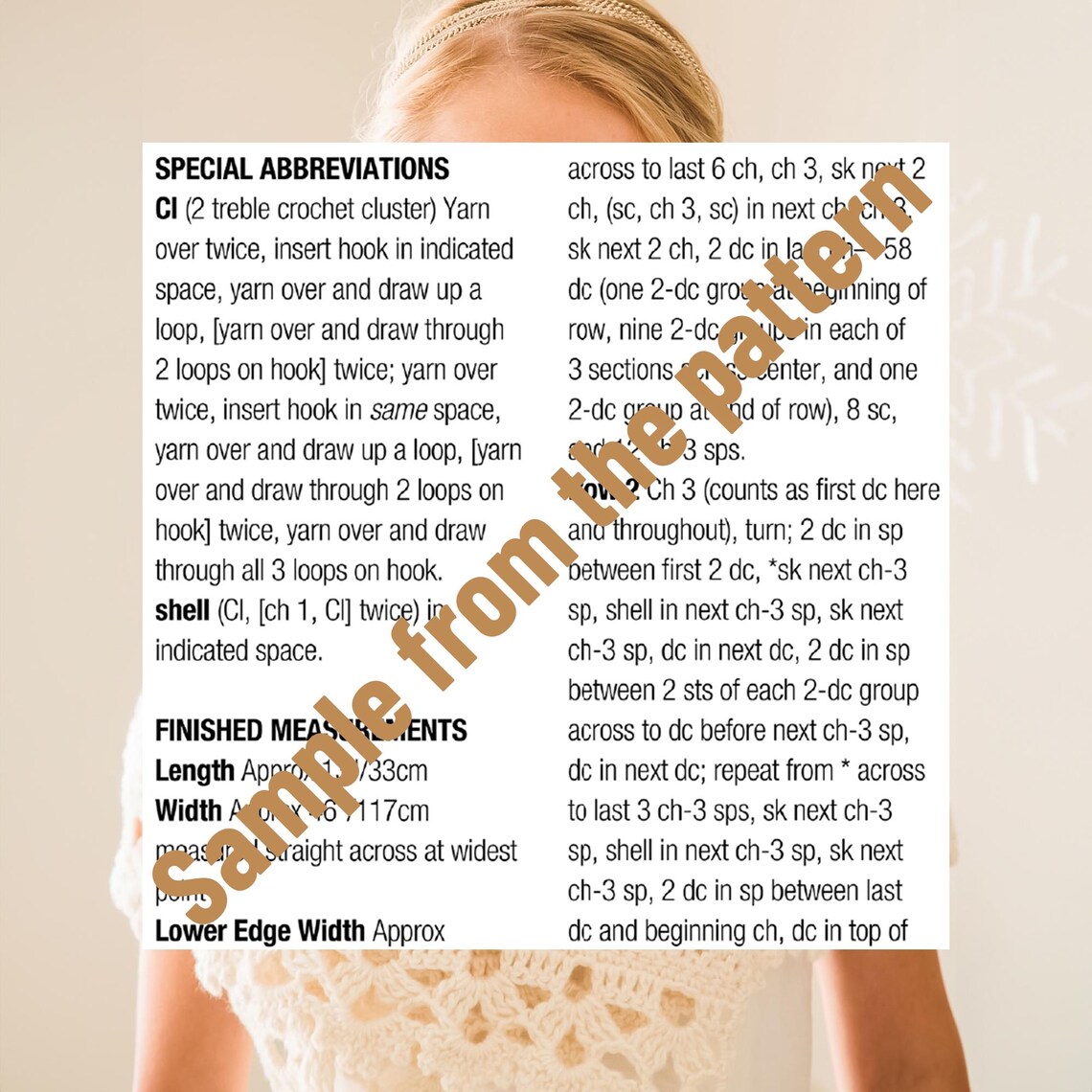 Crochet Wrap Pattern PDF | Wedding Capelet With Flower Brooch | Elegant ...