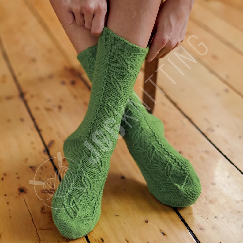 Knitting Pattern PDF for Cable Knit Socks | Long Cozy Socks for Women ...