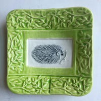 Hedgehog Christmas Vignette, Christmas Hedgehog Scene, Hedgehog on Sled ...