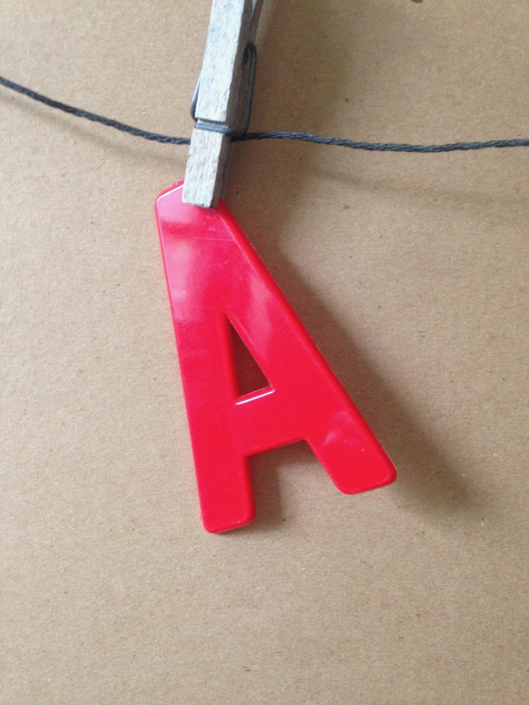 Vintage Red Plastic Letter - Etsy