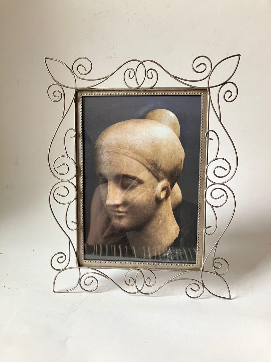 Vintage Metal Curlicue Wire Photo Frame - Etsy