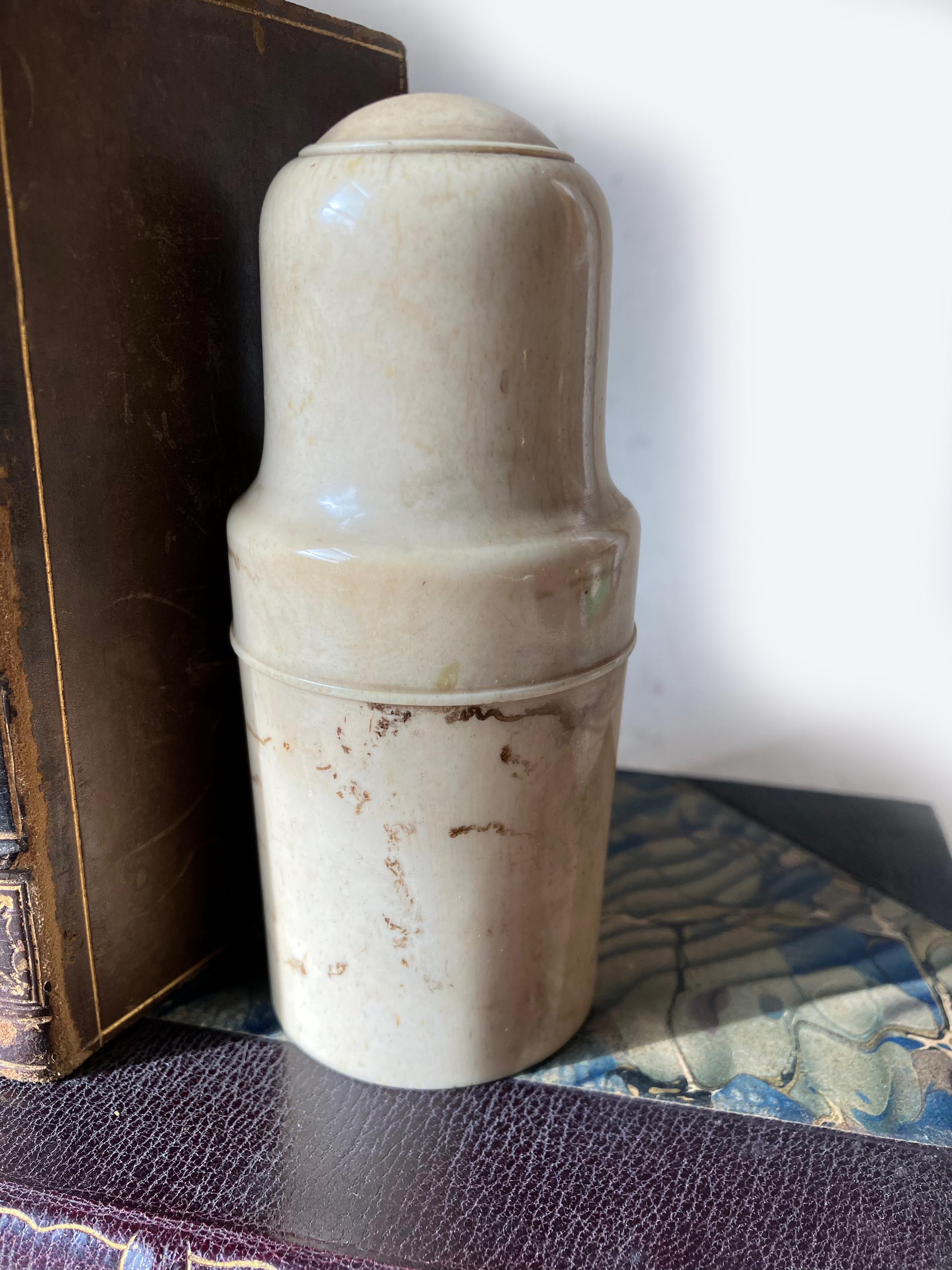 Antique Bone Threaded Bubble Top Container for Bottle - Etsy