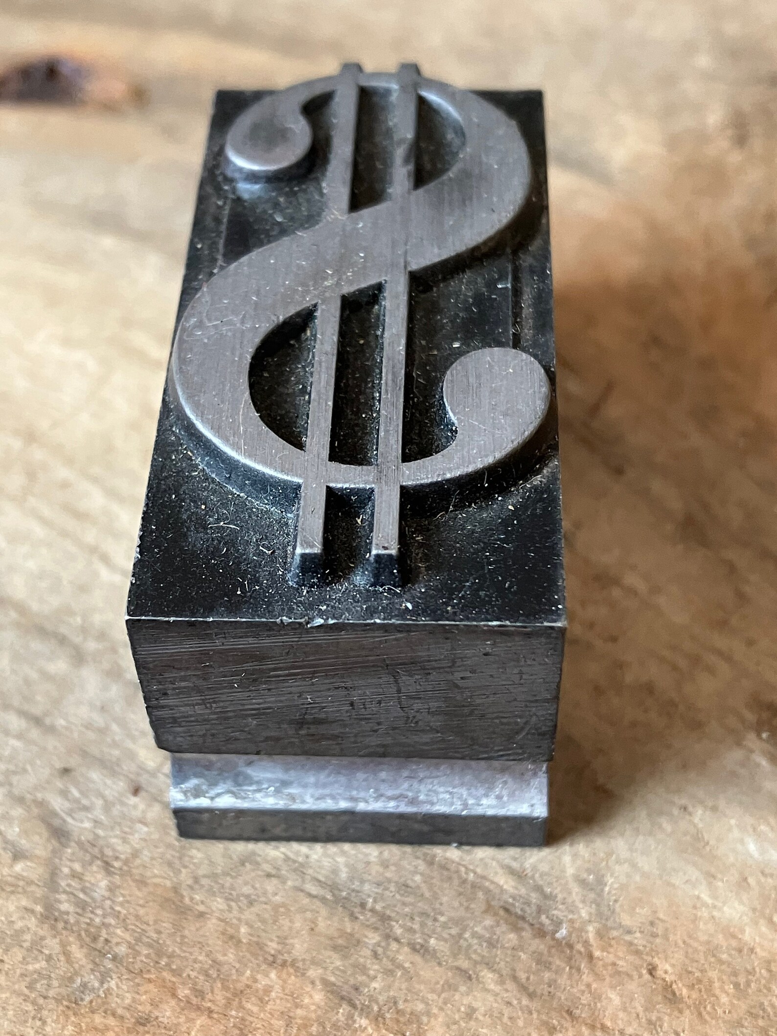 Vintage Metal Printers Block Type Set Dollar Sign - Etsy