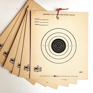6 Vintage Paper Targets - Etsy