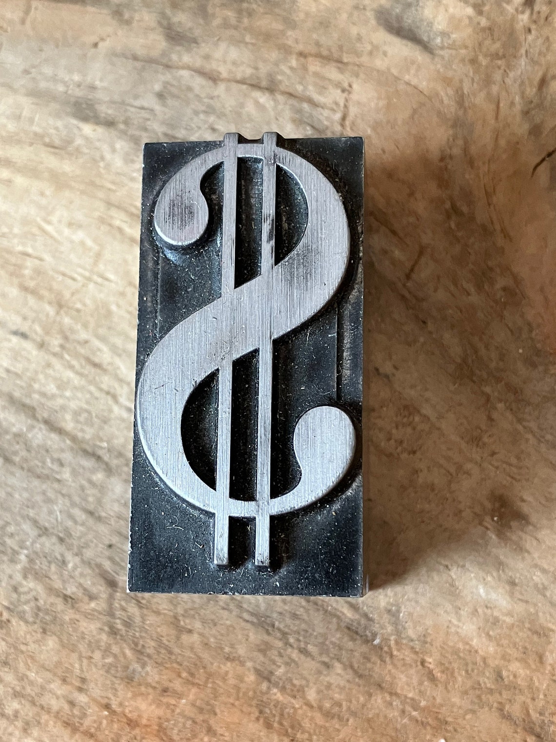 Vintage Metal Printers Block Type Set Dollar Sign - Etsy