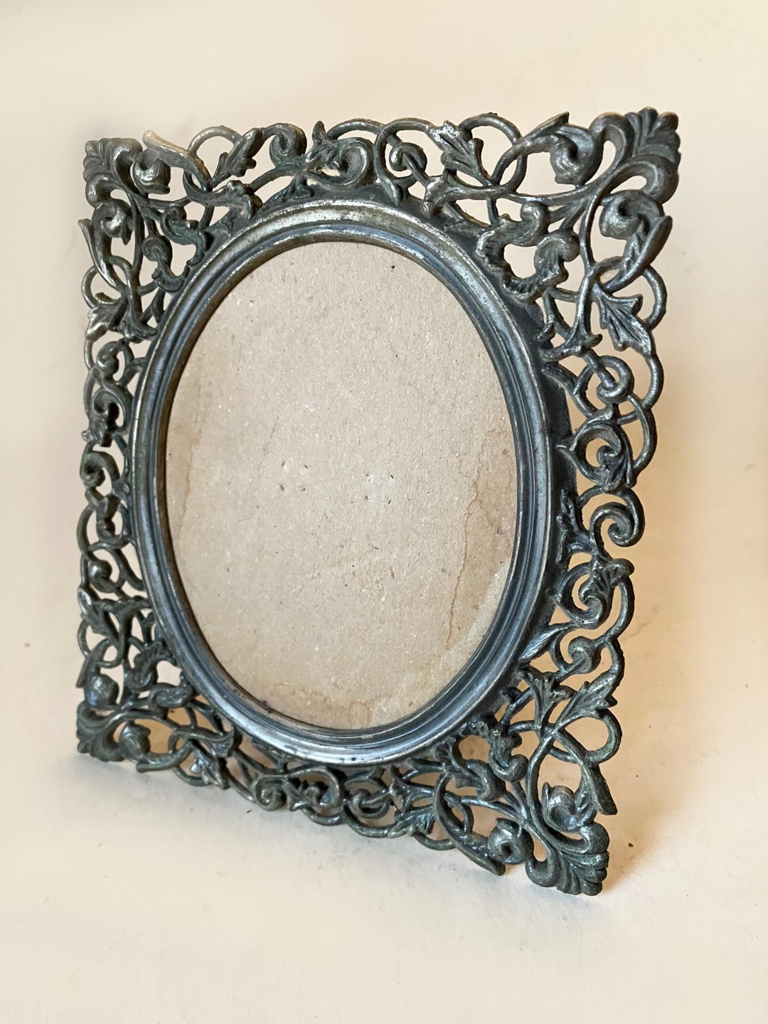 Vintage Filagree Open Metal Work Frame - Etsy