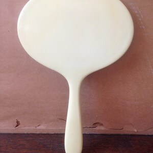 Vintage Celluloid Hand Mirror Oval Beveled Mirror - Etsy