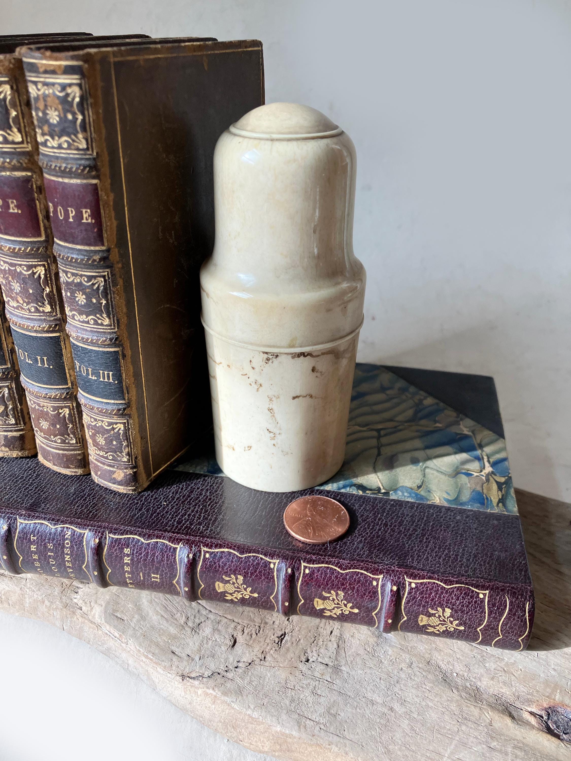 Antique Bone Threaded Bubble Top Container for Bottle - Etsy