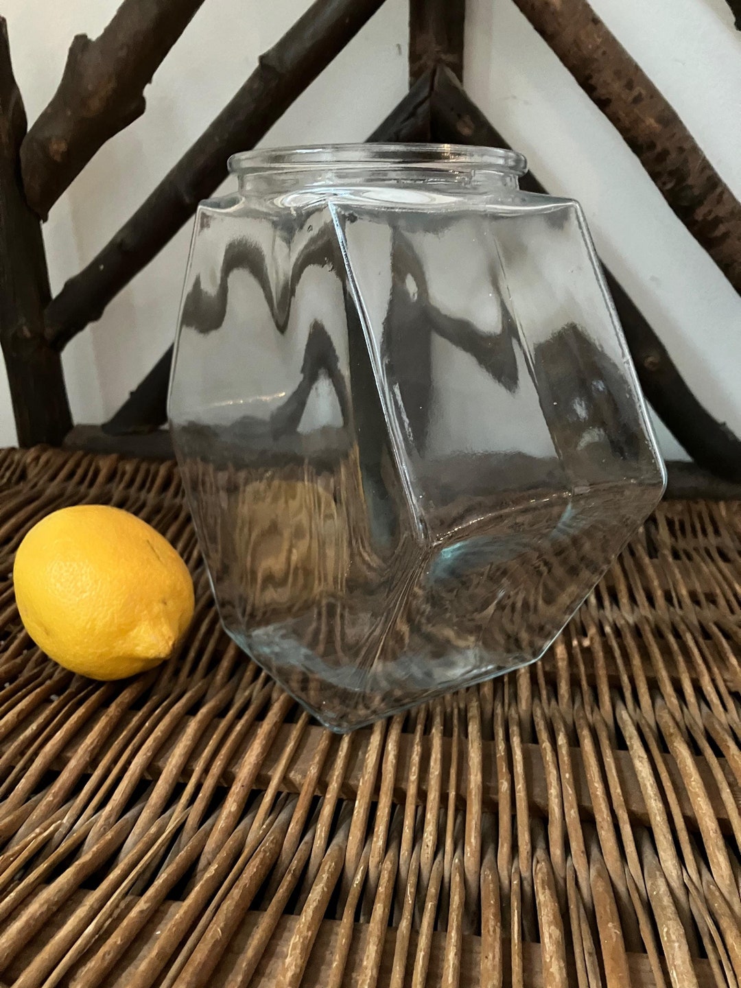 Vintage Libbey Clear Glass Hexagonal Fish Bowl Terrarium - Etsy